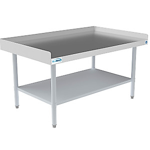 KoolMore EQT-163048 16 Gauge Stainless Steel Commercial Equipment Stand - 30 x 48 Heavy Duty Griddle Stand with Undershelf