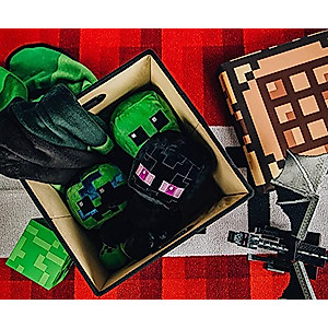 Minecraft Crafting Table Storage Bin Cube Organizer with Lid | 15 Inches