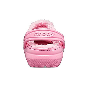 Crocs Kids' Classic Lined Clog | Kids' Slippers, Pink Lemonade/Pink Lemonade, 7 Toddler