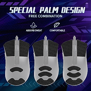 TALONGAMES Mouse Anti Slip Grip Tape Compatible with Razer DeathAdder V2 / DeathAdder V2 Pro Gaming Mouse, Palm Sweat Absorption, Thin 0.5mm, Cut to Fit, Easy to Apply, Mouse Skin