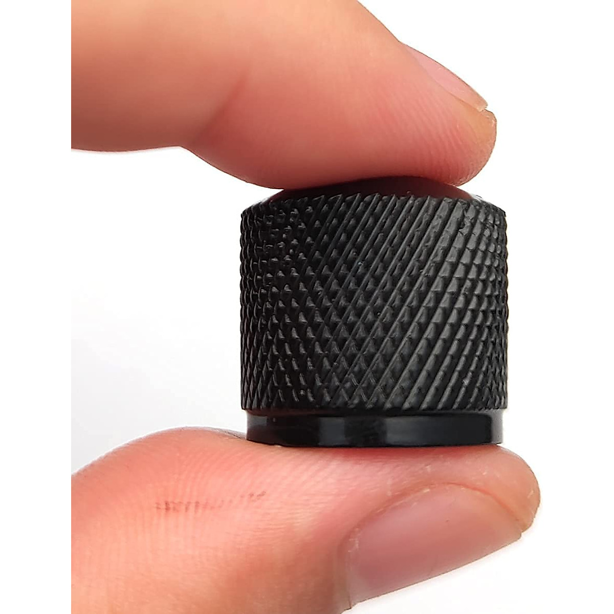 harpfeas 4 Pcs Metal Volume Tone Dome Tone Guitar Speed Control Knobs with Allen Keys Screws Set for Fender Strat Telecaster Gibson Les Paul Electric Guitar or Bass (Black)