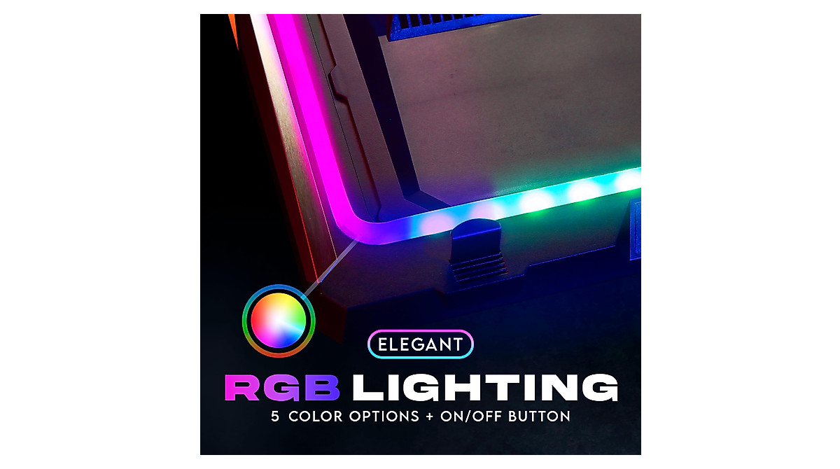 KLIM Mistral Laptop Cooler 2024 - Powerful Turbo Fans & RGB Light