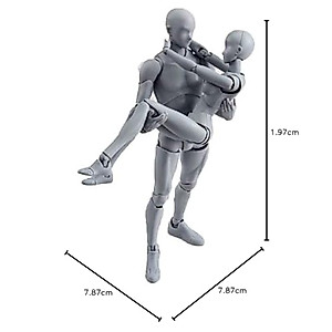 Action Figures Body Kun DX & Body-Chan DX PVC Figure Model Drawing for SHF S H Figuarts (Female+Male) with Box