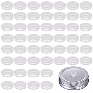 Wesiti 50 Pcs Silicone Straw Hole Grommets for Mason Canning Jar Airlock Grommet Fermenter Lid Grommet Rubber Straw Grommets for Straws, Airlock Beer Wine Plastic Bucket Fermenter Lids, 8 mm