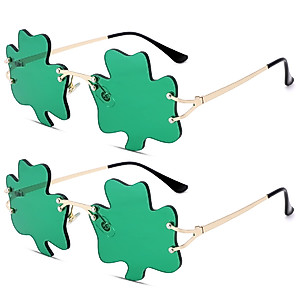 AZorb St. Patrick's Day Shamrock Glasses Leaves Green Day Sunglasses leprechaun Costume