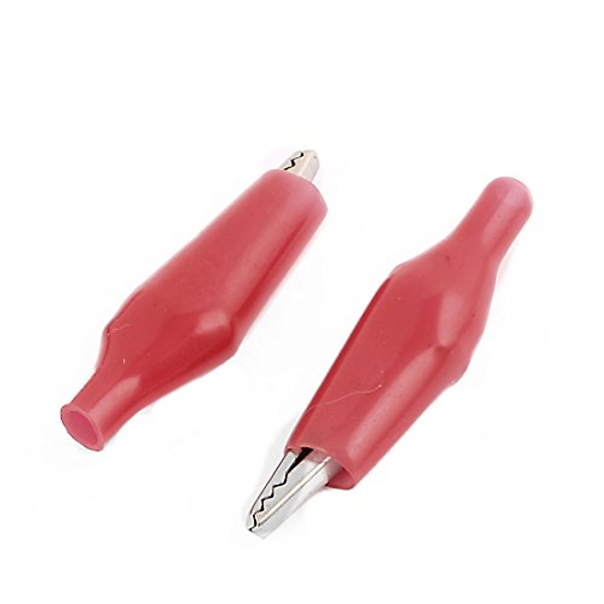 IIVVERR 100pcs 36mm Long Red Plastic Coated Insulated Crocodile Alligator Test Clamp (100 unids 36 mm largo plástico rojo recubierto aislado cocodrilo cocodrilo prueba pinza