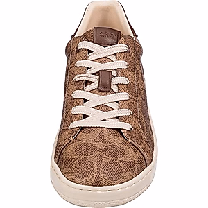 COACH Lowline Low Top for Women - Cushioned Insole, Supportive and Stable Lightweight Casual Sneakers Tan PVC 8.5 B - Medium