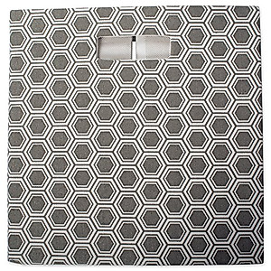 DII Collapsible Polyester Storage Cube, Honeycomb, Gray, Large