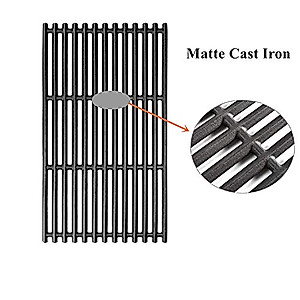 SafBbcue 17 in Cooking Grates Replacement Parts for Charbroil Tru Infrared Grill 463242715, 463242716, 463276016, 466242715, 466242815, Lowes 606682, 639322 Gas Grill, Cast Iron Cooking Grids, 3 Pack