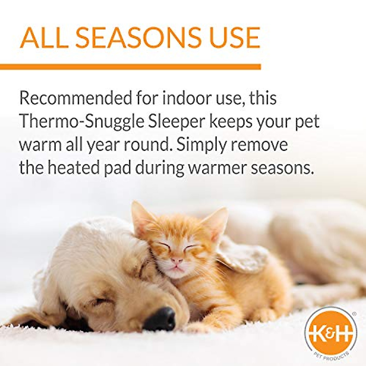 K&H Pet Products Thermo-Snuggly Sleeper Heated Pet Bed Large 31 X 24 X 5 Inches Sage/Tan