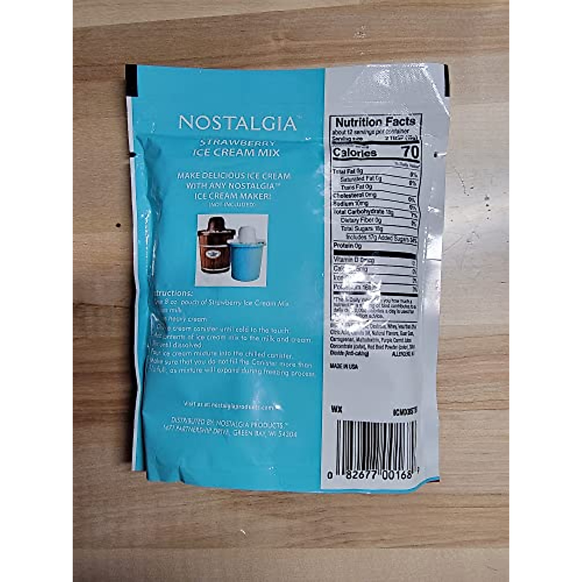 NOSTALGIA STRAWBERRY ICE CREAM MIX