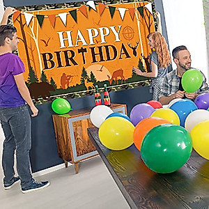 Hunting Birthday Party Supplies Gone Hunting Photography Backdrops Hunting Birthday Party Decoration Camo Birthday Party Supplies Hunting Backdrop Decor for Birthday Camo Camping Hunting Themed Party