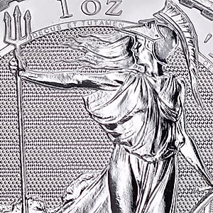 2023 1 oz British Silver Britannia Coin by the Royal Mint Gem Uncirculated (Early Releases - Final Queen Elizabeth Label) 2£ GEMUNC NGC