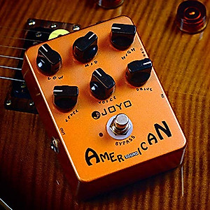 JOYO JF-14 American Sound Amp Simulator Pedal Bundle with DC 9V Pedal Power Supply (800mA -1A) AC Adapter