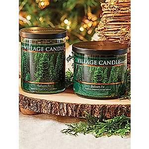 Village Candle Balsam Fir Large Tumbler Scented Candle, 19 oz, Green