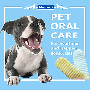 MoiiLavin Pet Toothbrush for Small Dogs Cats Large Dogs Finger Toothbrush