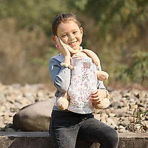 GAGAKU Baby Doll Carrier Soft Cotton Stuffed Toy Carrier Doll Accessories for Kids – Pink (Flamingo)