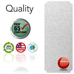 Resilia Shelf Liner Set for Wire Shelving Units – 4 Pack, 24 Inches x 48 Inches, Clear Swirl Spiral Pattern, Anti-Slip, Heavy Duty, Made in The USA, for Kitchen, Bathroom, Garage Storage