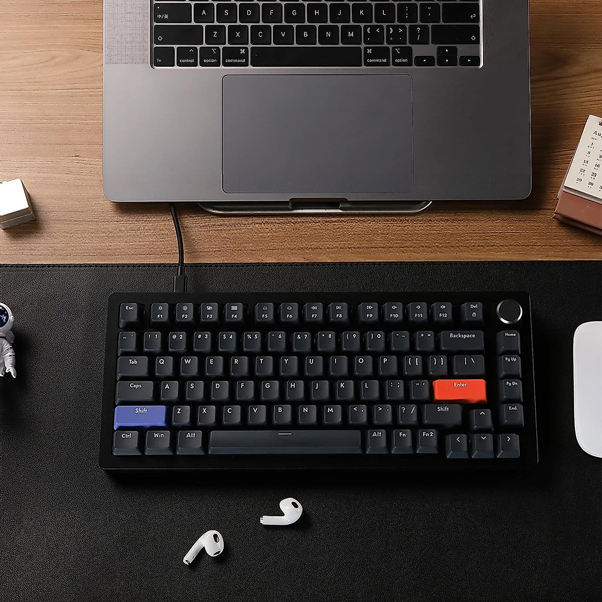 DrunkDeer A75 Mechanical Keyboard Magnetic Switches TKL Gaming Keyboard 82Keys PBT Keycap USE Wired OEM Profile RGB 82 Keys with Knob