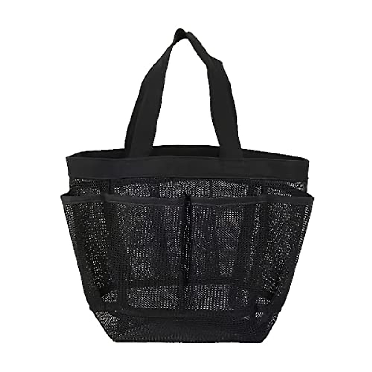 Typutomi Mesh Shower Caddy Portable, Black Mesh Caddy Tote with 8 Storage Pocket and Handle Large Capacity Hanging Shower Caddy Dorm Basket for College Dorm Essentials, Bathroom, Camp, Travel