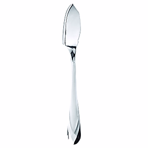 Mepra AZ10091120 Diamante Table Fish Knife, [Pack of 12], 17.3 cm, Brushed Stainless-Steel Finish, Dishwasher Safe Tableware