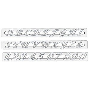 FMM Upper Case Script Alphabet & Number Tappit Cutters Set