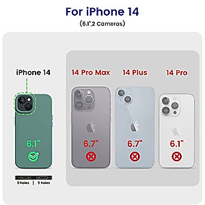 OTOFLY Designed for iPhone 14 Case, Silicone Shockproof Slim Thin Phone Case for iPhone 14 6.1 inch (Pine Green)