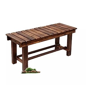 LSPYYDS Garden Bench for Outdoors 2-Person Wood Bench Weatherproof Outdoor Benches, Anti-corrosion and Anti-rust Garden Benches for Garden Patio Porch Park Backyard 90x35x40cm