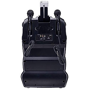 Karaoke USA GF920 Rechargeable Portable Bluetooth CDG-MP3G Karaoke Machine and PA System with 2 Microphones
