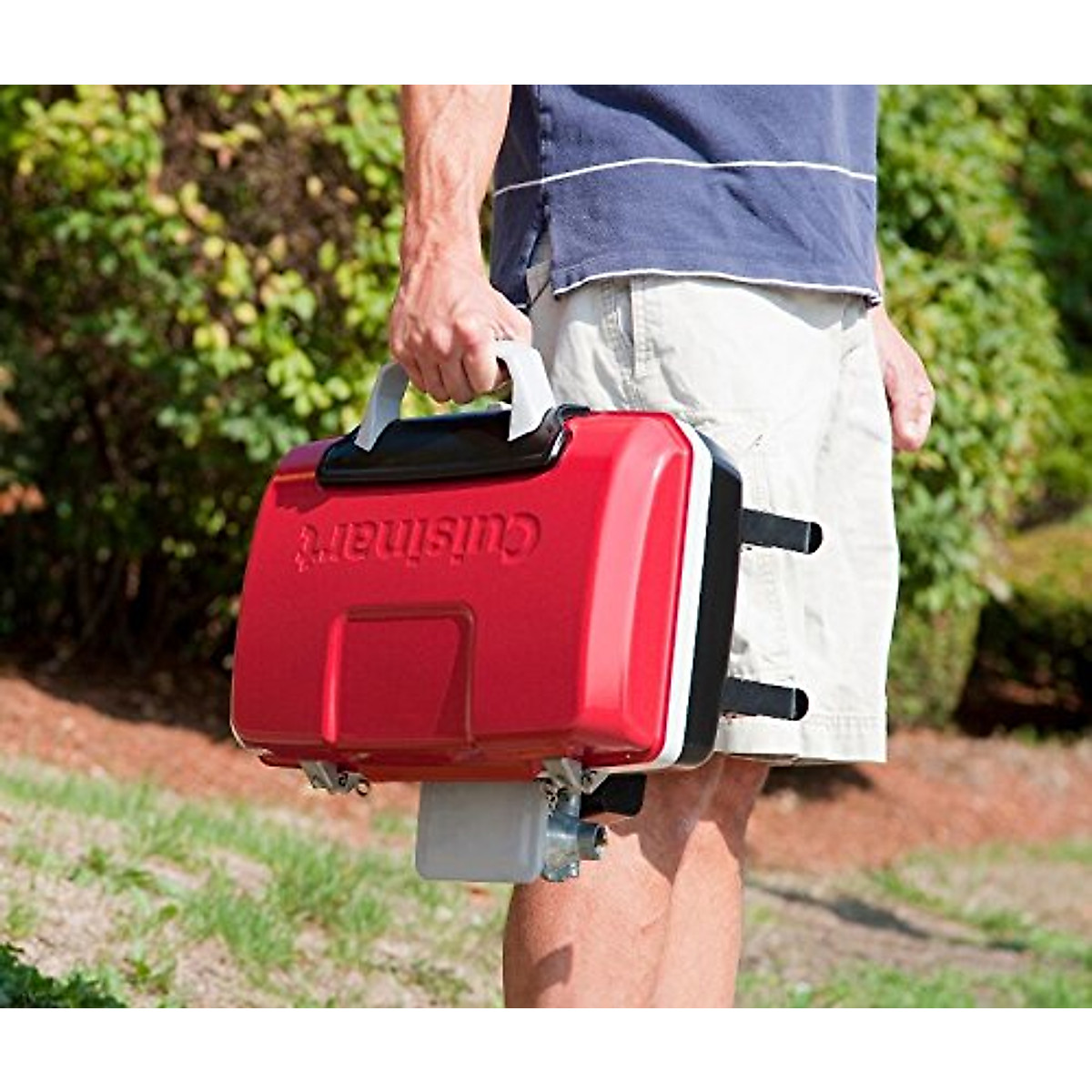 Cuisinart CGG-180T Portable, 17.6 x 18.6 x 11.8-Inch, Petit Gourmet Tabletop Gas Grill, Red