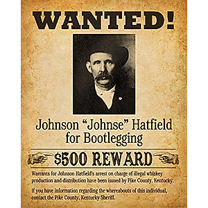 Bootleggers Wanted Posters Art Prints - Set of Four Photos (8x10) Unframed - Makes a Great Bar and Drinking Establishment Decor and Gift Under $20 for Home Brewers