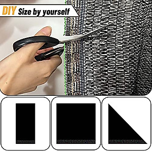 Cool Area 55% 6.5ft x10ft Sunblock Shade Cloth Cover Mesh UV Resistant Net for Garden Flower Plant Greenhouse, Black