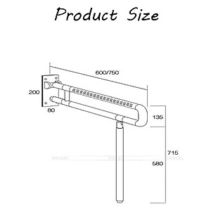 Grab Bar Bathroom Grab Bars Handle Safety Support Hand Rails Elderly Pregnant Women with Disabilities Safety Non-Slip Barrier-Free Handrails for Bathtubs Toilets Bathrooms Kitchens