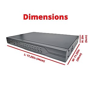Evertech 32 Channel 32CH H.265 Hybrid DVR Recorder 4-in1 for HD TVI AHD CVI and Analog 1080P Home Business Security Surveillance Camera Systems + 4TB Hard Drive Memory for 24/7 Recording Remote Access