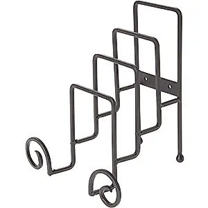 Bard's Wrought Iron 4 Plate Table Stand, 8" H x 7.25" W x 6" D