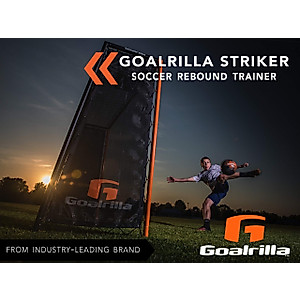 Goalrilla Striker Soccer Rebound Trainer with Double-Sided, Ultra-Responsive Rebounding Net and Goal, Large