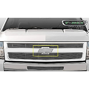2007-2013 Silverado 1500, 07-10 HD Front Bowtie with Border, Polished, 1 Pc, Bolt-On - PN #19110