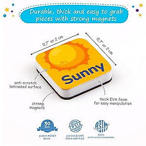 Simply magic 58 PCS Kids Calendar 2024 - My First Daily Magnetic Calendar for Kids, Days of The Week Calendar for Kids, All About Today Board, Preschool Wall Calendar for Classroom, for Home