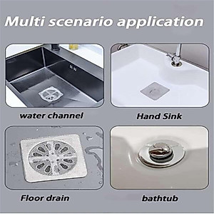 Drain Mesh Cover - Drain Mesh Stickers - 2024 New Strong Adhesive Drain Cover Hair Collector,Shower Drain Hair Catcher Mesh Stickers, Bathtub, Kitchen, Sink, for Human and Pet Hair (50 pcs)