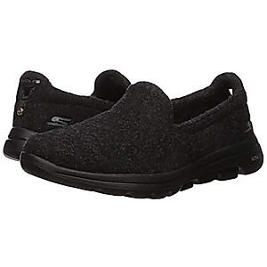 Skechers Women's GO Walk 5-Overland Sneaker, Black, 5.5 Medium US