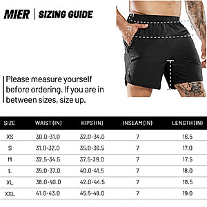 MIER Men's Lightweight Running Shorts Quick Dry Gym Sports Shorts with Zipper Pockets,Black,M