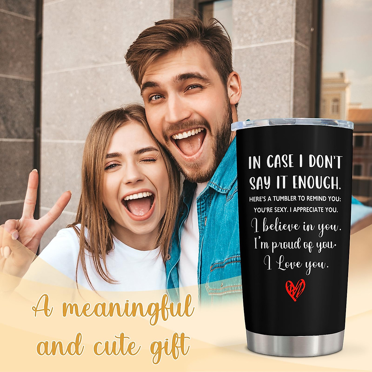 Muilzon Anniversary Wedding, Christmas, Valentines Day, Birthday Gifts for Her, Him - Romantic Gifts for Wife, Girlfriend, Couples - Gifts for Boyfriend, Husband - Black Tumbler 20oz