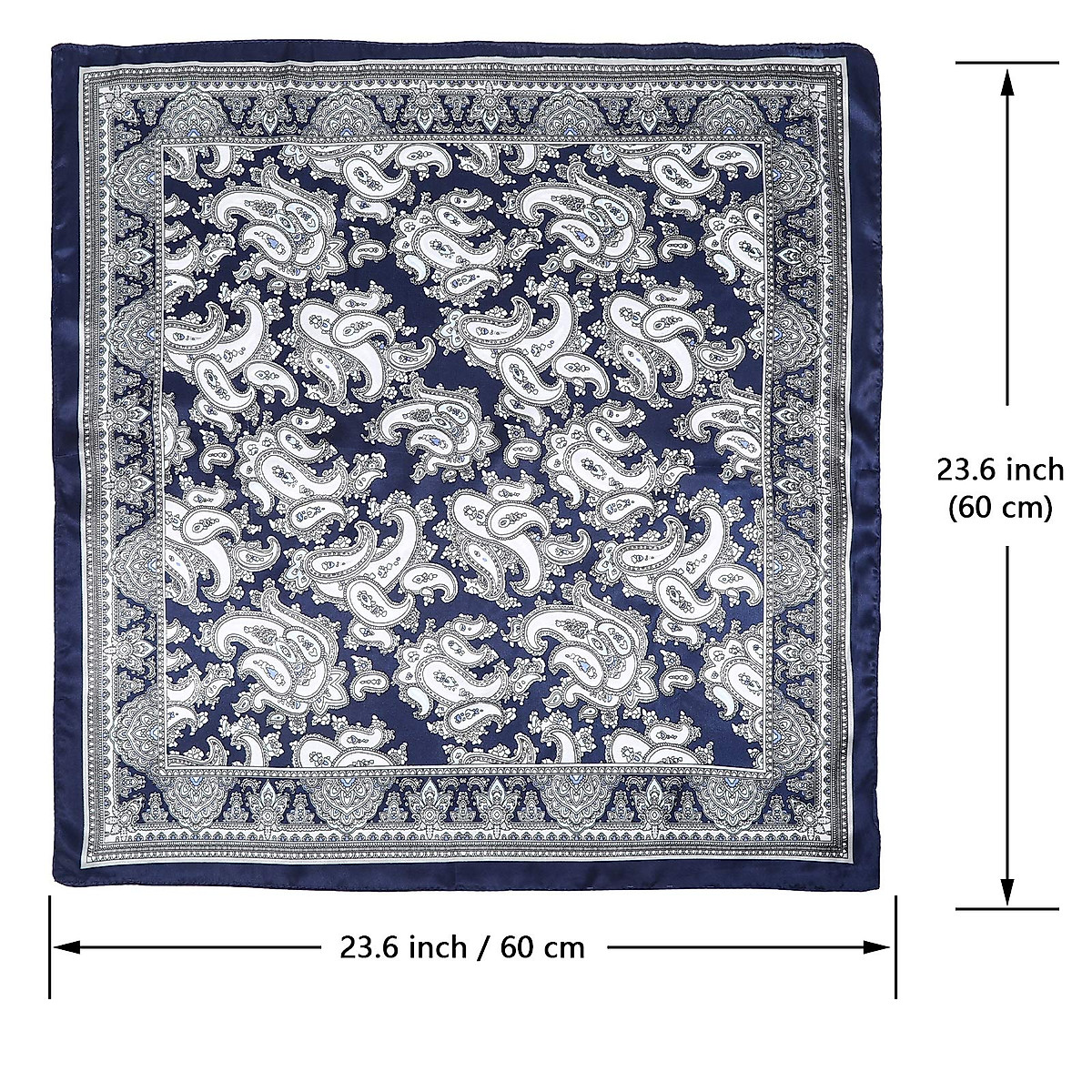 HAIMEIKANG Satin Head Scarves Square Silk Feeling Hair Scarf 4 PCS 23.18 Inches Headscarf for Women Silk Hair Bandanas（60cm#mix1