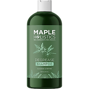 Extra Clarifying Shampoo and Scalp Scrubbers - Sulfate Free Cleansing Shampoo for Oily Hair Care with Hair Shampoo Brush and Scalp Exfoliators Made with Recycled Wheat Straw and Soft Silicone 16oz