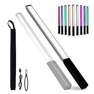 Light Wand Photography LED RGB Portable Handheld ZKEEZM 9 Colours Temperatures,1000 Lumens Photography Video Lighting Stick, Adjustable 3000-6000K, USB Rechargable Battery 12 Brightness Levels CRI95+