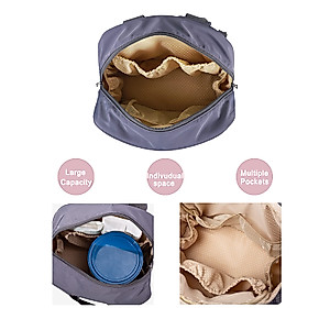 ZWFLAU Diaper Bags with Lunch Bag, Diaper Bag Backpack Travel Back Pack Mommy Bags Multifunction Large-Capacity Lightweight Waterproof for Moms Dads Daily Travel Camping Picnic Party (Grey)