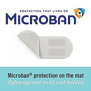 Medline Martha Stewart Bath Mat with Microban Mold-Resistant, Mildew Resistant For Tub, Shower, Bathtub, Bathroom – Slip- Resistant