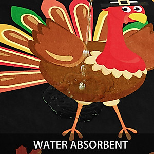 ASPMIZ Thanksgiving Fall Kitchen Mats Set of 2, Fall Pumpkin Kitchen Mats for Floor, Washable Turkey Kitchen Runner Rug with Non Slip Rubber Backing, Fall Rugs Indoor Decor, 18'' x 30'' + 18'' x 48''