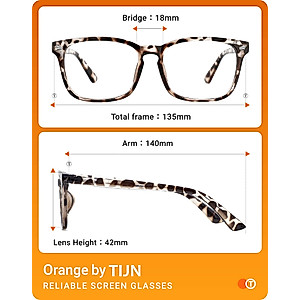 TIJN Progressive Multifocus Reading Glasses for Women Anti Blue Light Blocking Readers Vintage Square Nerd Eyeglasses