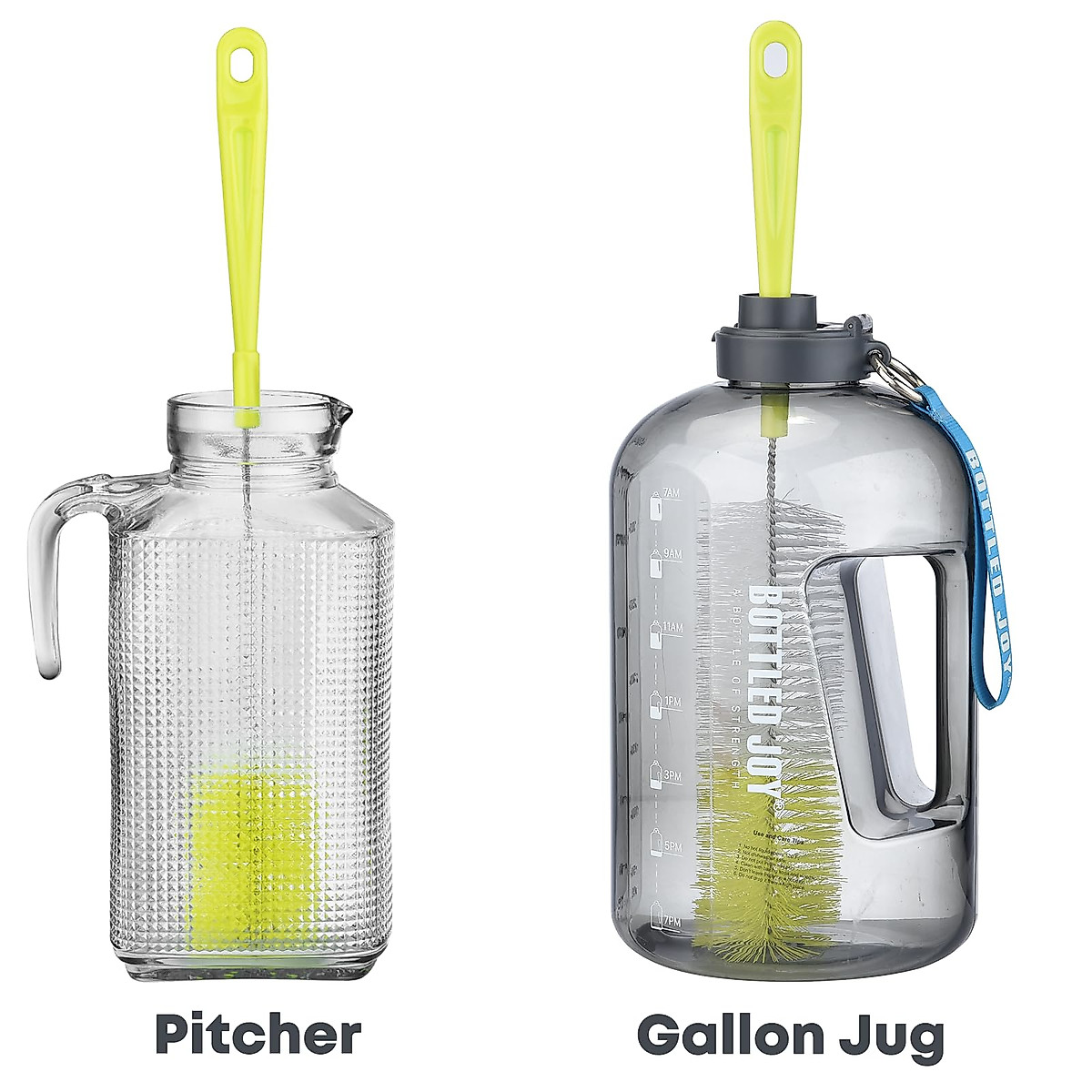 ALINK 16” Long Bottle Brush Cleaner for Washing Wine/Beer/Sport Well/Thermos/Glass and Long Narrow Neck Sport Bottles